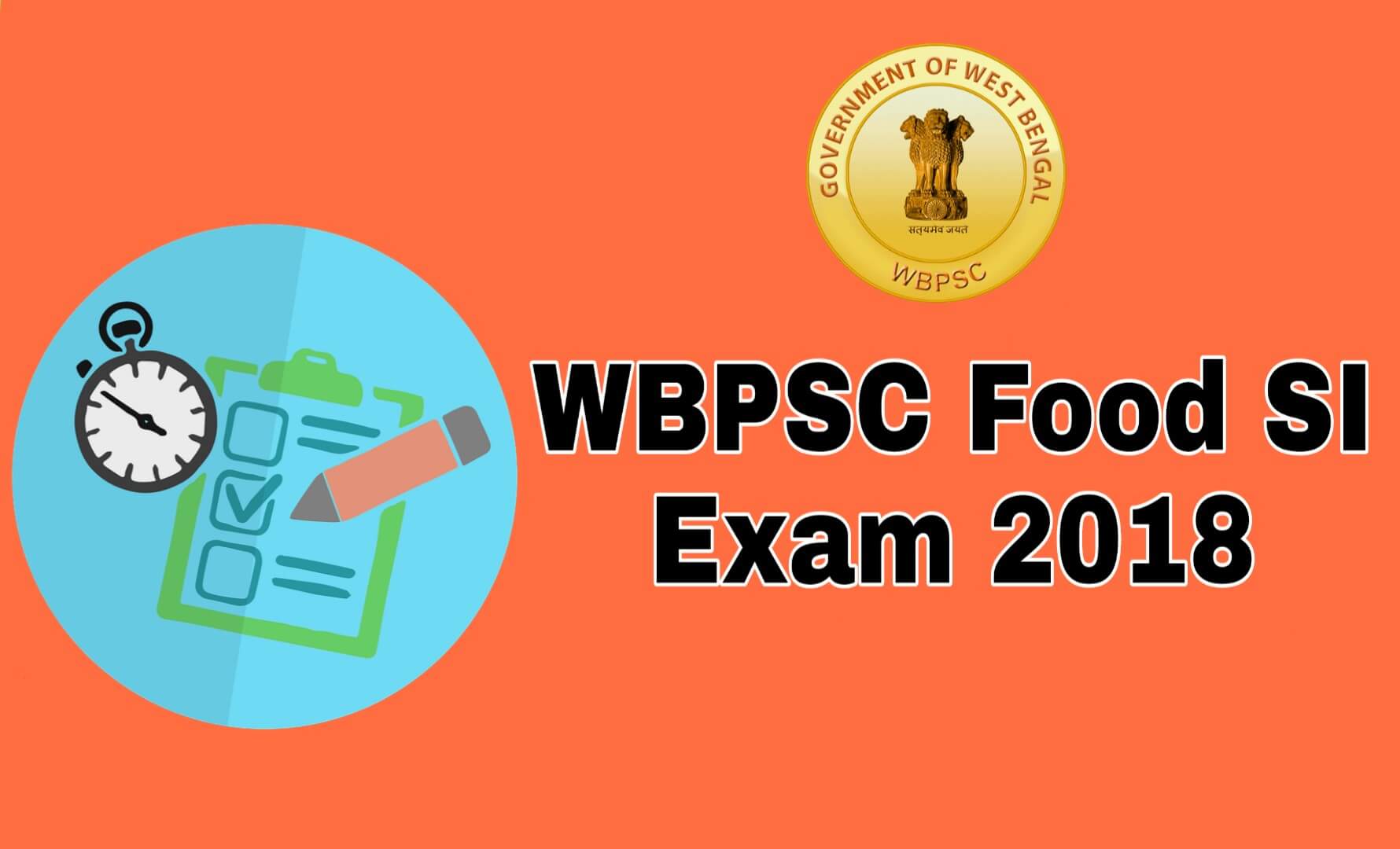 WBPSC Food SI (Sub Inspector) Exam 2018 - WebExam